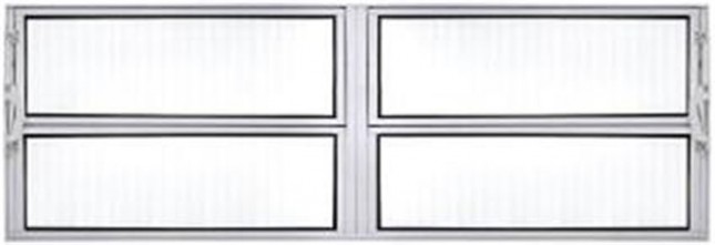 BASCULANTE DUPLO 0,40 X 2,00 ALUMÍNIO BRANCO