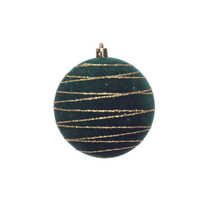 Kit 3 Bolas Spiral Verde 10cm Bela Flor | Cazzano