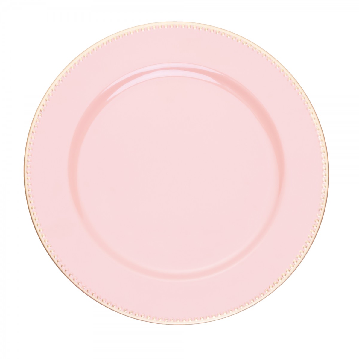 Sousplat Plástico Rosa/ Dourado 25cm Rojemac | Cazzano