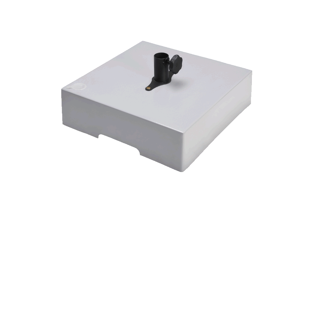 Base Guarda Sol Plast/Fibra - 30x30 Fibra Quadrada Cinza