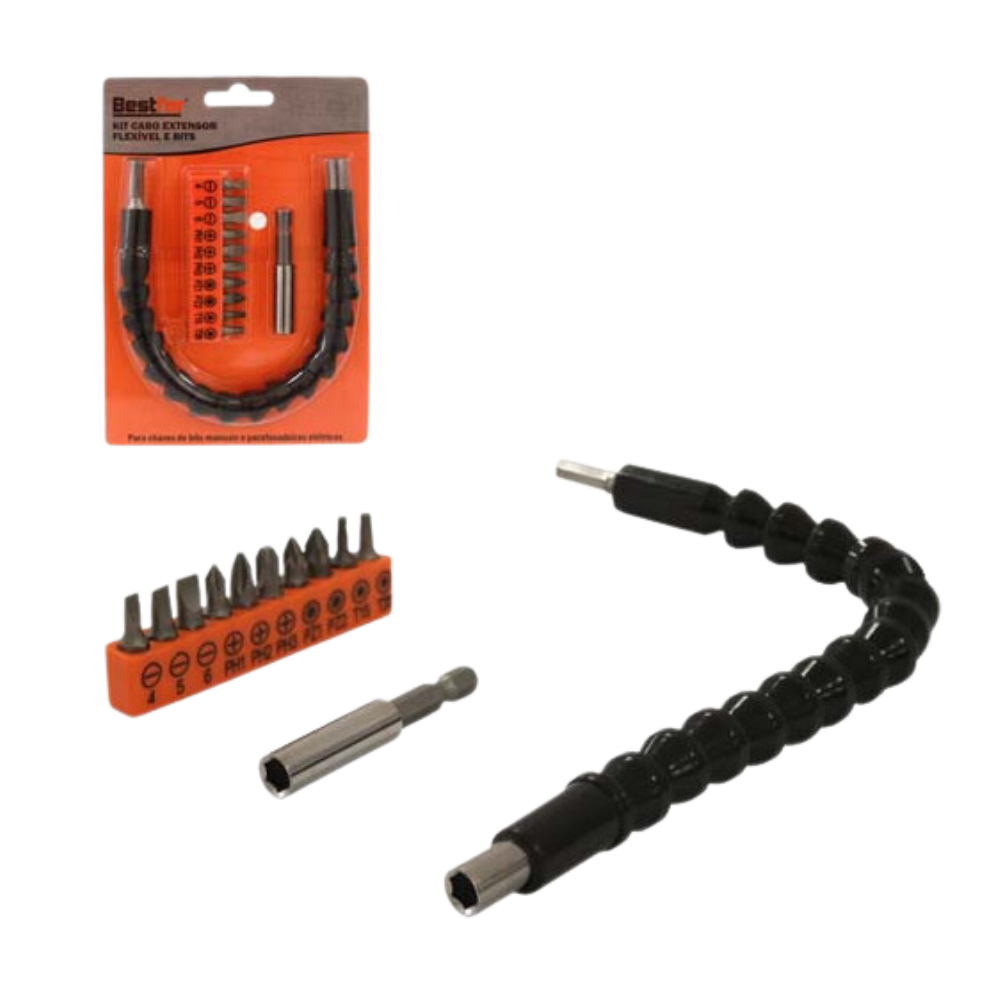 Cabo Extensor Flexivel - Flexivel Parafusadeira Ponta Magnetica
