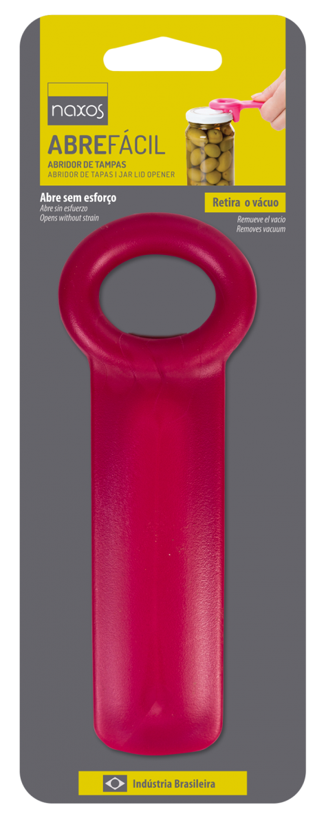 Abridor De Tampas Abre Fácil Vermelho - Naxos