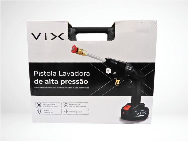 Pistola Lavadora Alta Pressão C/ Uma Bateria Vix - 1016750