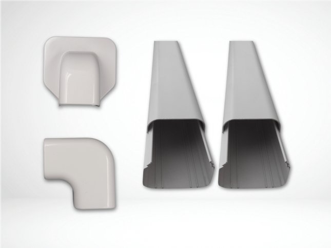 KIT 2x CANALETA 1M CB60 + ACABAMENTO CB60 + CURVA 90° CB60 SPLIT - 13579