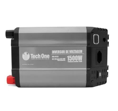 Inversor De Voltagem Tech One 1500 Watts 12V Para 220V Z-2197