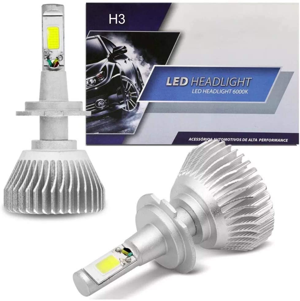 Lâmpada Super Led H3 Tiger Auto 6000k Bivolt 12V e 24V