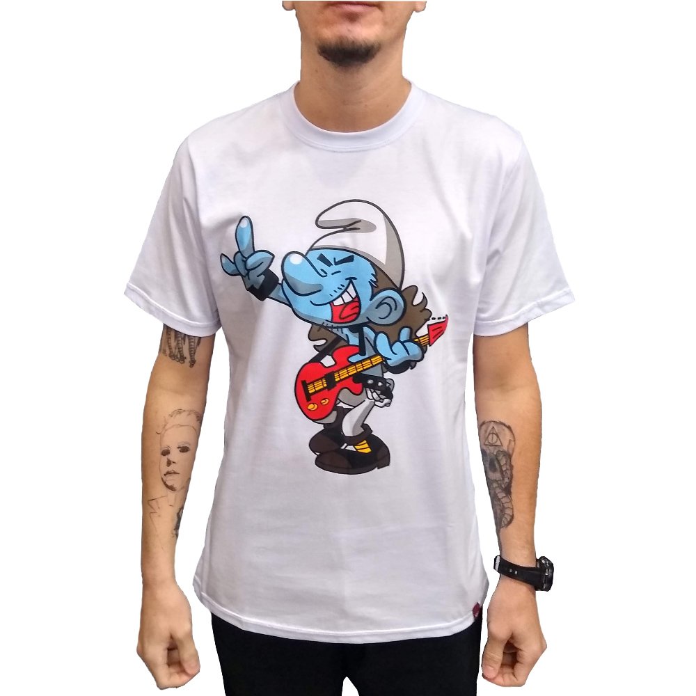 Camiseta Smurf Rock Chemical | Back in Black