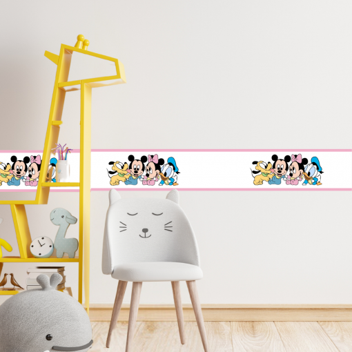 Adesivo de parede - Faixa Border - Modelo Disney Baby (100 x 15 cm)