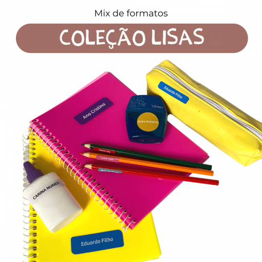 Etiquetas Escolares | Lisas | Mix de Formatos