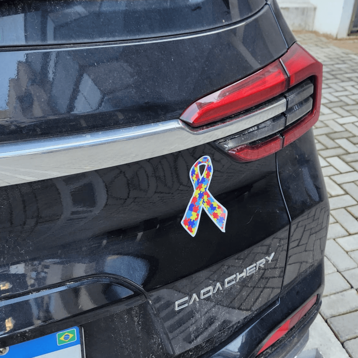 Adesivo para carro - Autismo fita (10x15cm) Adesivos Sinalizadores - BBDU