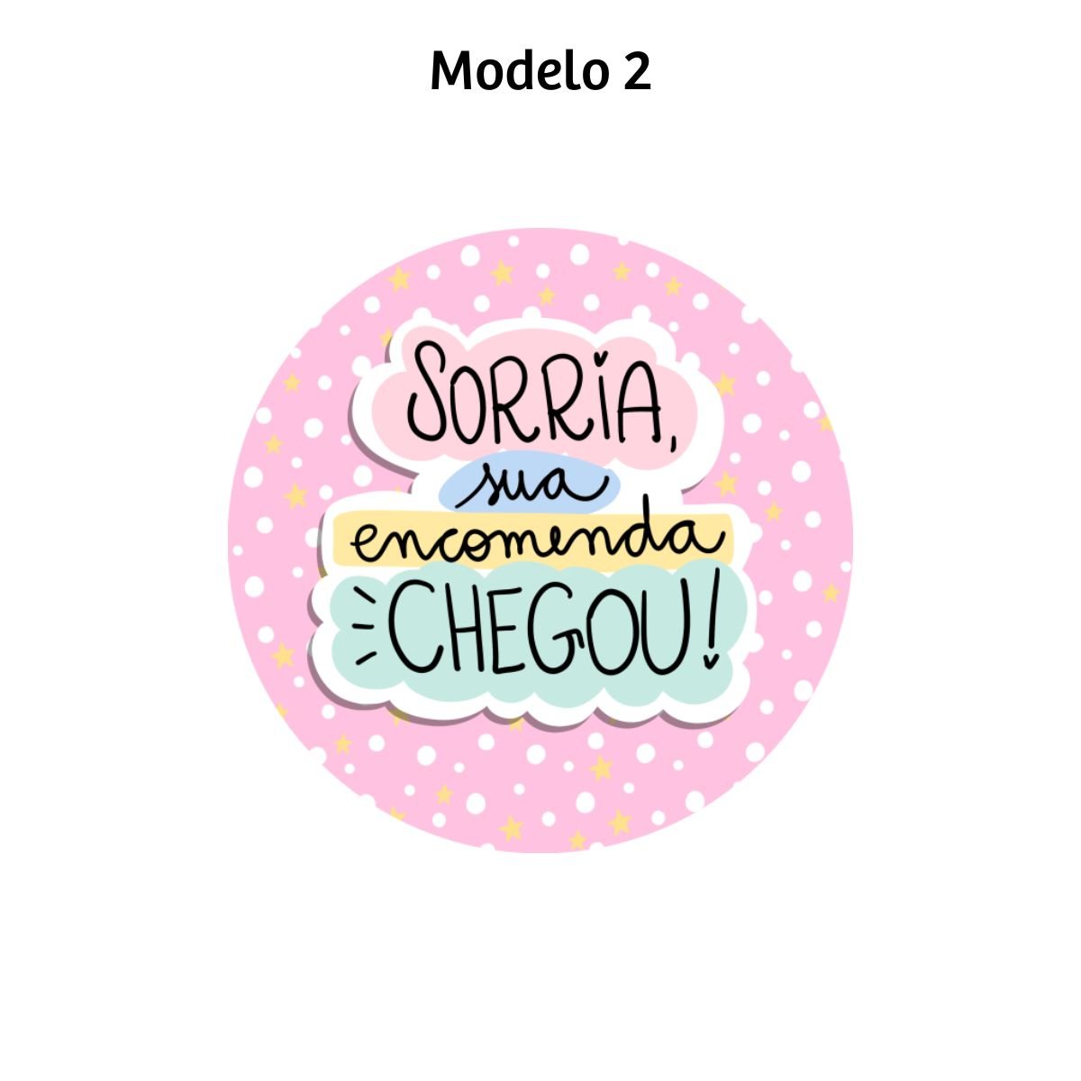 Adesivo Redondo Mimos - 5x5 cm