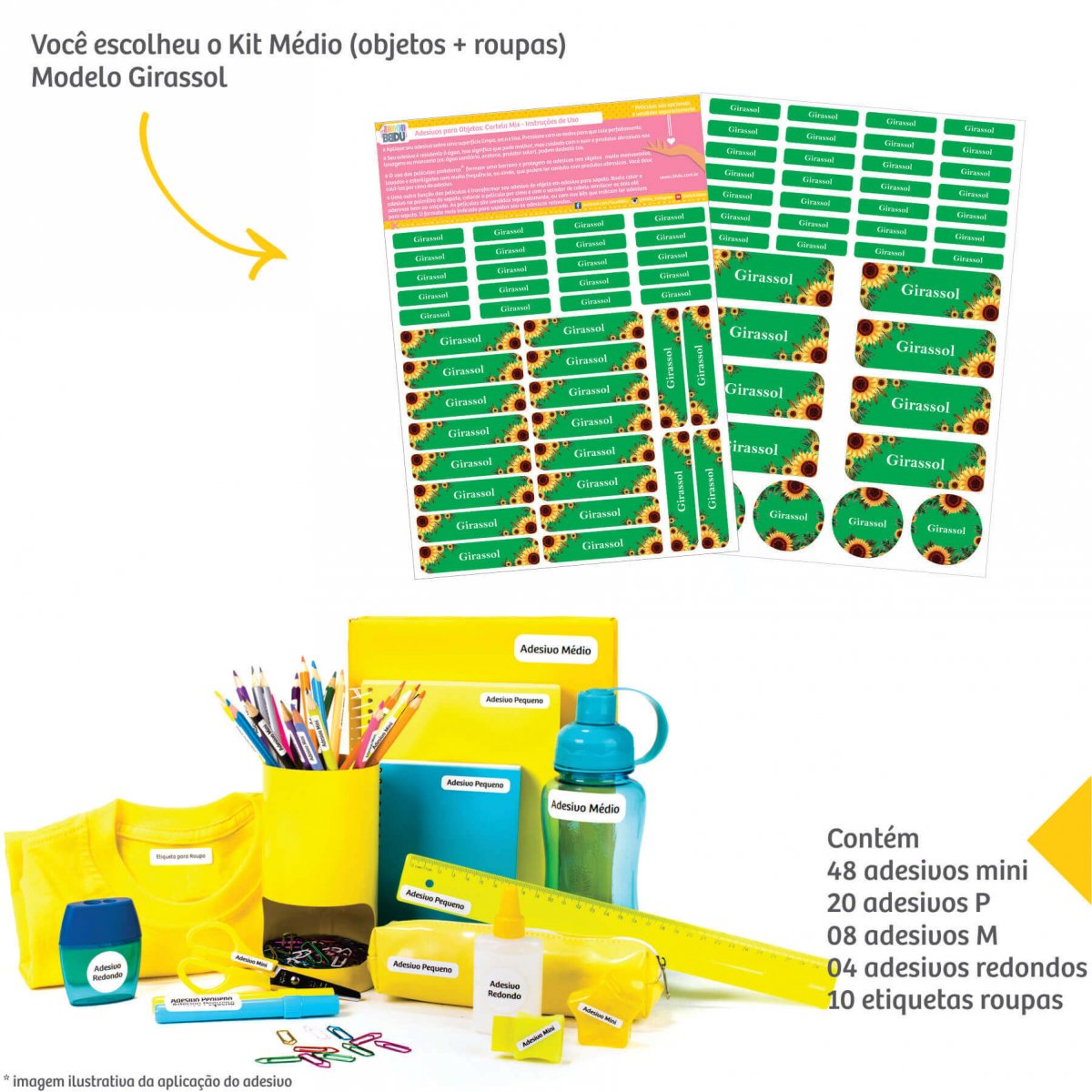 Etiquetas Escolares | Teens | Kit Médio