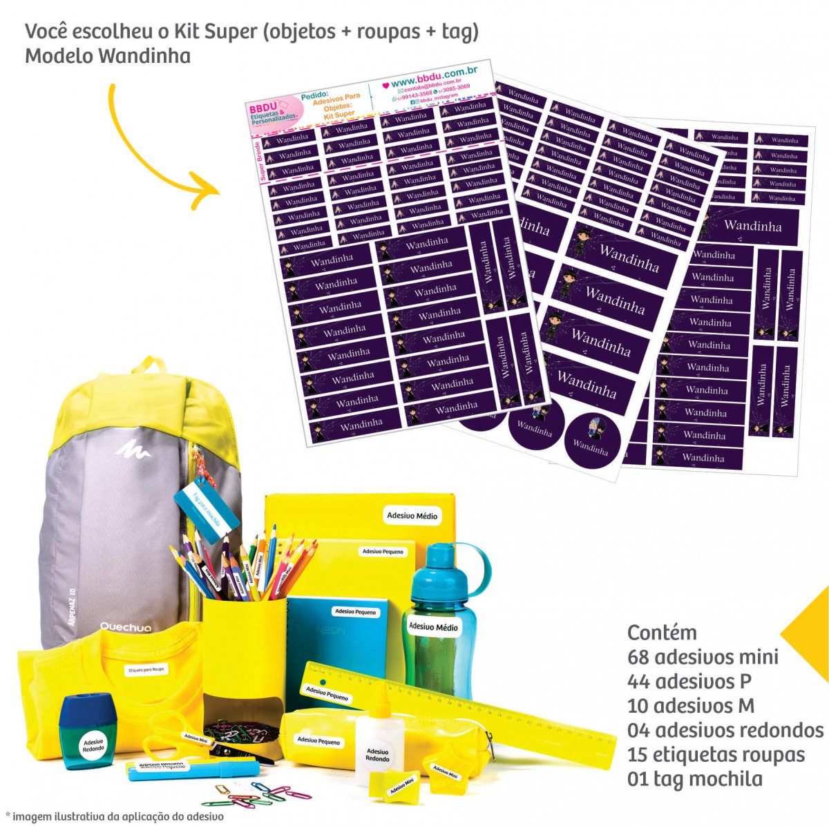 Etiquetas Escolares | Teens | Kit Super