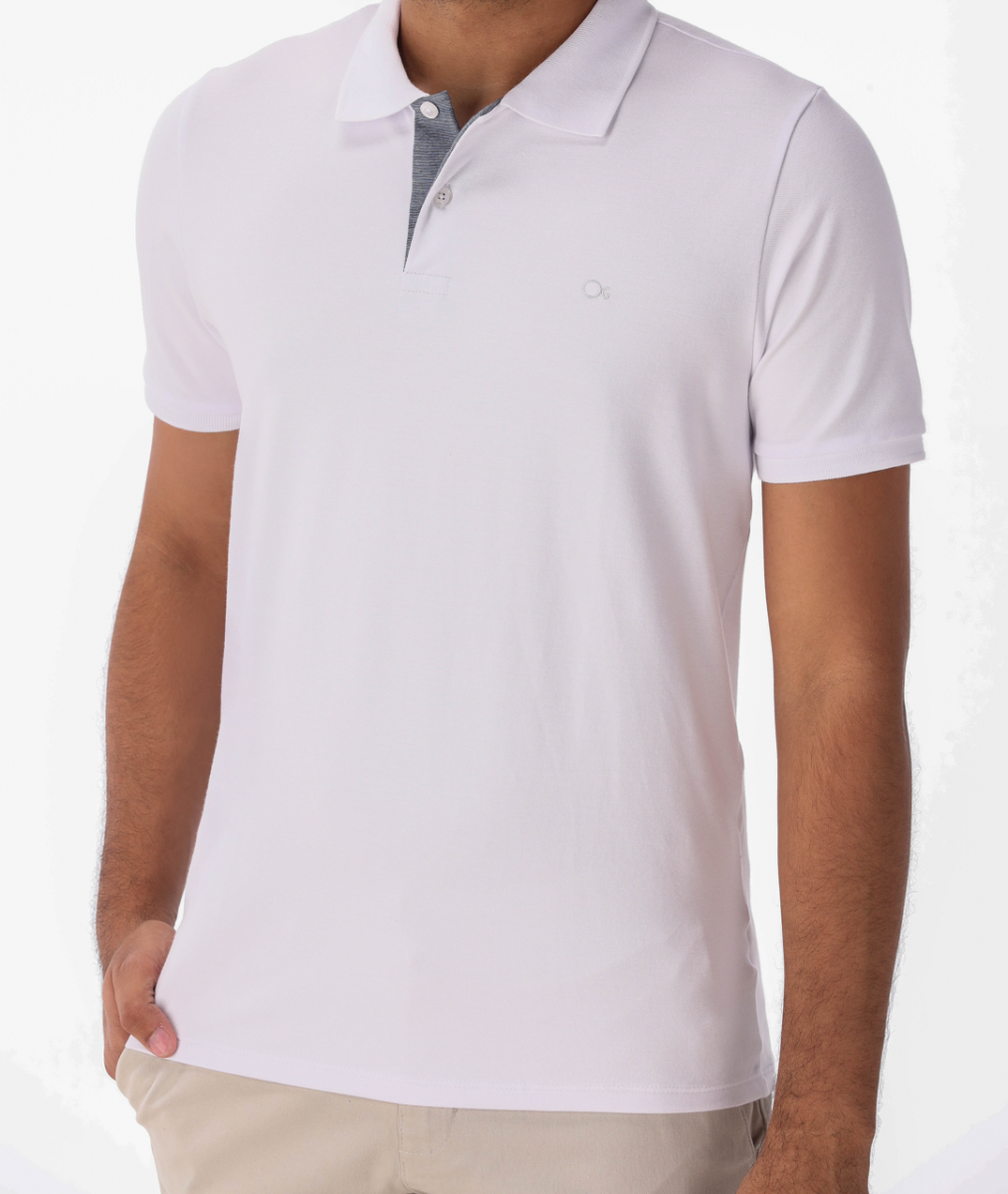 Camisa Polo Ogochi Detalhes Slim Masculina