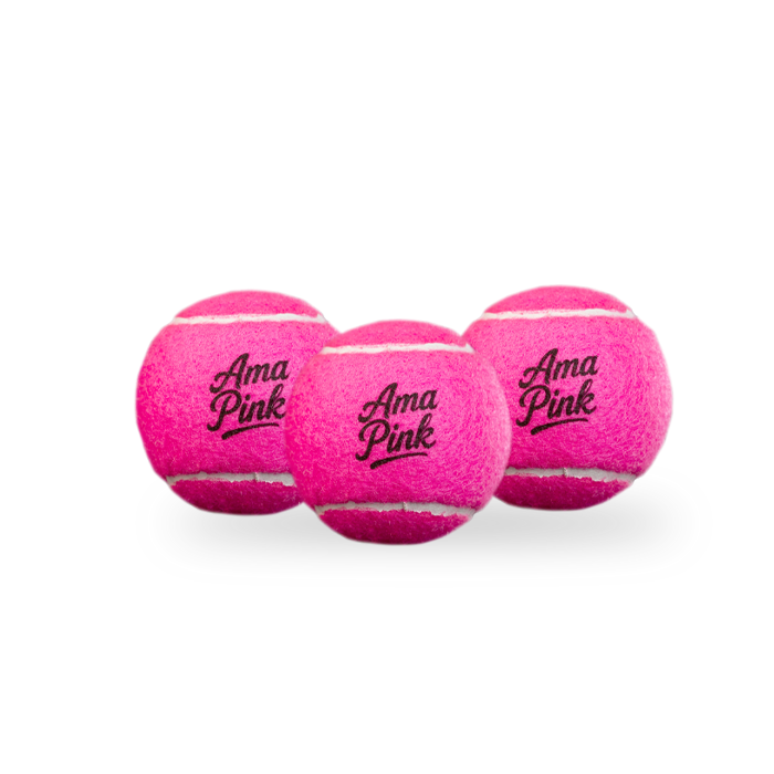 Bola Beach Tennis - AMA PINK - Pacote 12 bolas