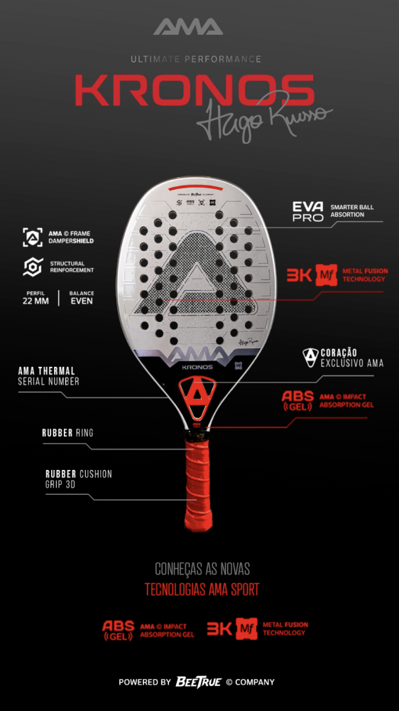 Raquete AMA Sport - KRONOS 2025 - Hugo Russo