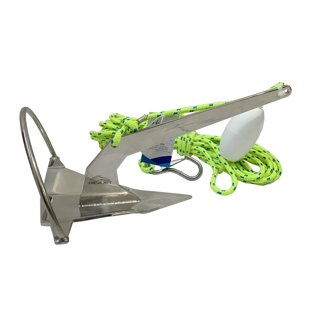 ANCORA INOX P/ JET (C/ 15M CORDA MOSQUETAO E BOLSA)