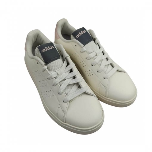 Tênis Feminino Adidas IG9198 Advantage Base 2.0 - Branco/Rosa | Bizz Store