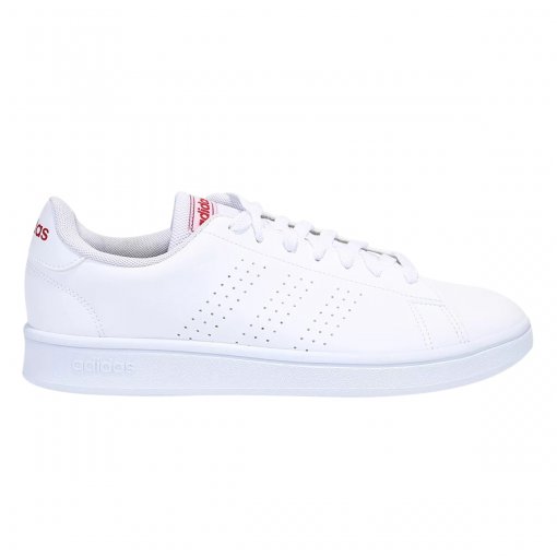 Tênis Masculino Adidas Advantage Base Hp6206 - Branco/Vermelho | Bizz Store