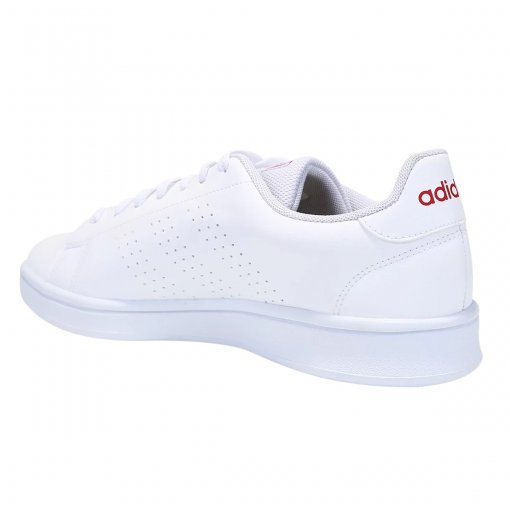 Tênis Masculino Adidas Advantage Base Hp6206 - Branco/Vermelho | Bizz Store
