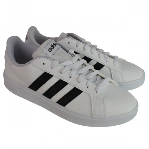 Tênis Masculino Adidas Grand Court Base 2.0 Simp Iq5679 - Branco/Preto ...