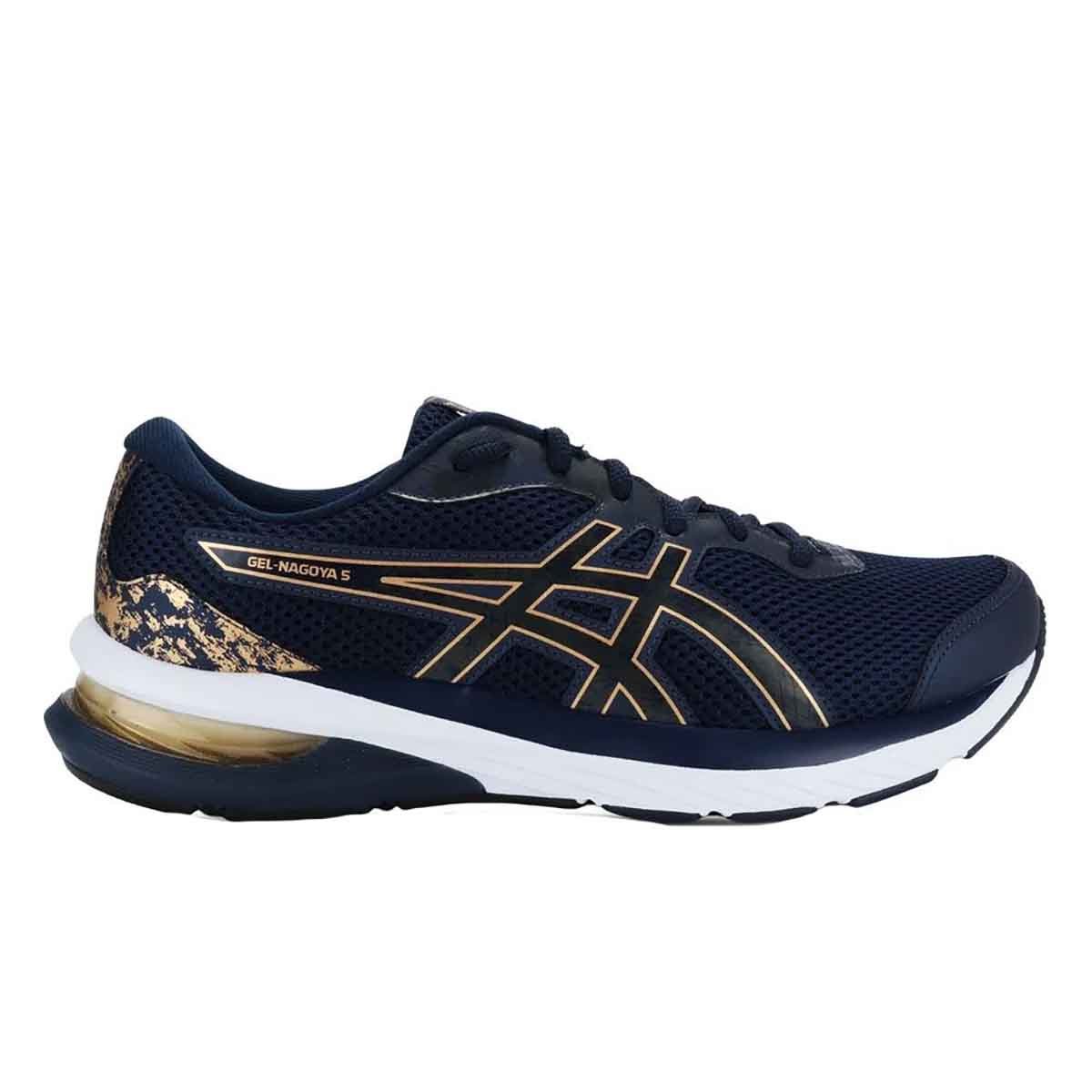 Tênis Masculino Asics 1011b713.401 Gel-Nagoya 5 - Marinho/Dourado ...