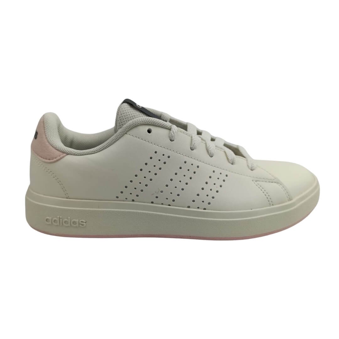 Tênis Feminino Adidas IG9198 Advantage Base 2.0 - Branco/Rosa | Bizz Store