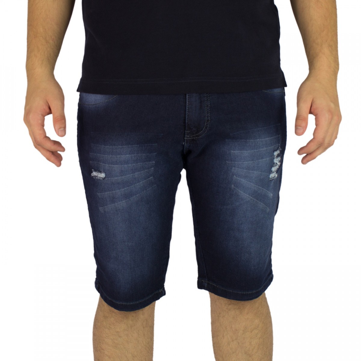 Bizz Store - Bermuda Jeans Masculina Dixie Azul Escuro