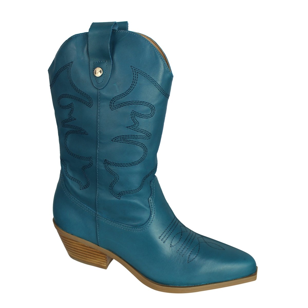 Bota Feminina Bottero Botwestern 346301 - Azul Petroleo | Bizz Store