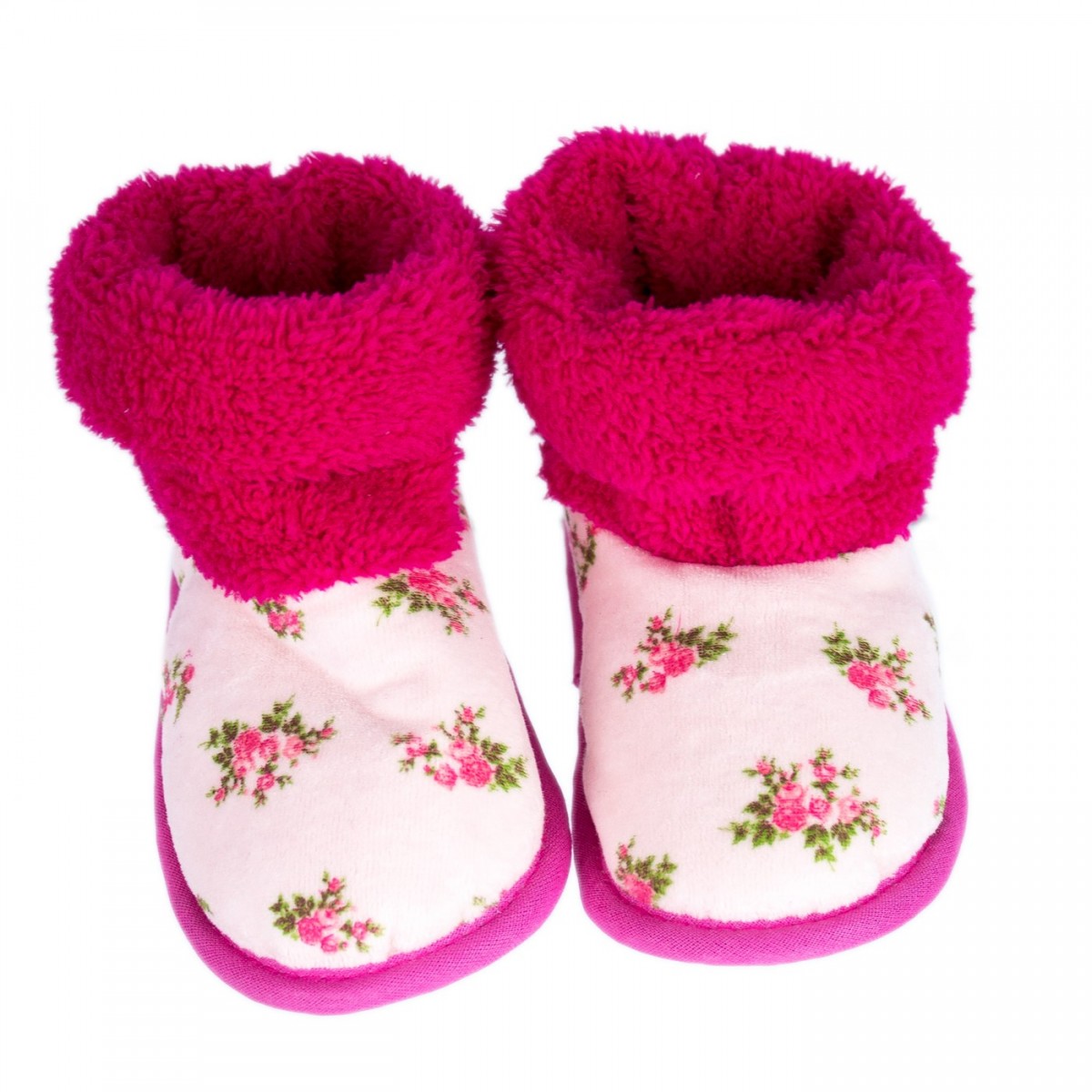 Bizz Store - Pantufa Infantil Menina Smile Com Punho Rosa