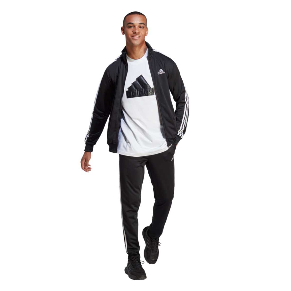 Agasalho Masculino Adidas Ic6747 M 3s Tr Tt Ts - Preto/Branco | Bizz Store