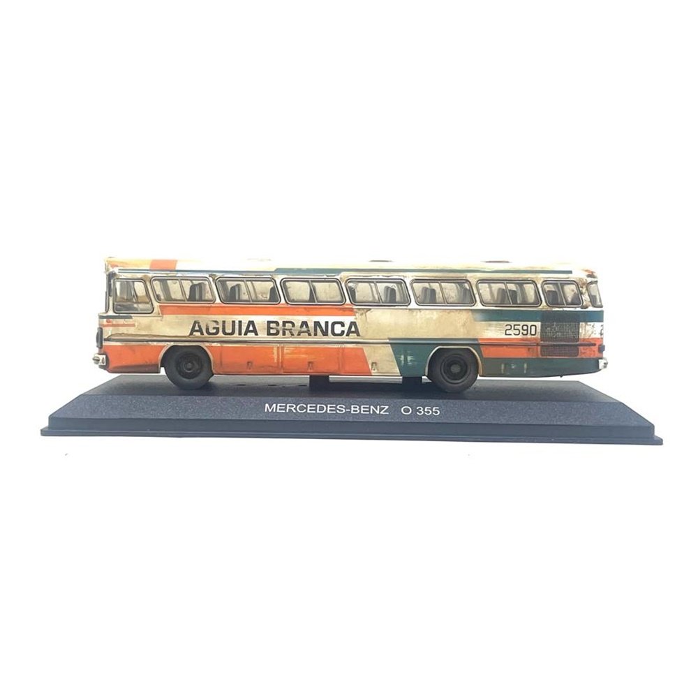 Miniatura Ônibus Mercedes Benz Monobloco O 355 "Águia Branca ...