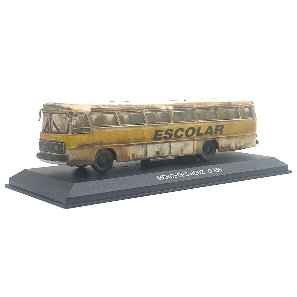 Miniatura Ônibus Mercedes Benz Monobloco O 355 "Escolar" - "Customizado ...