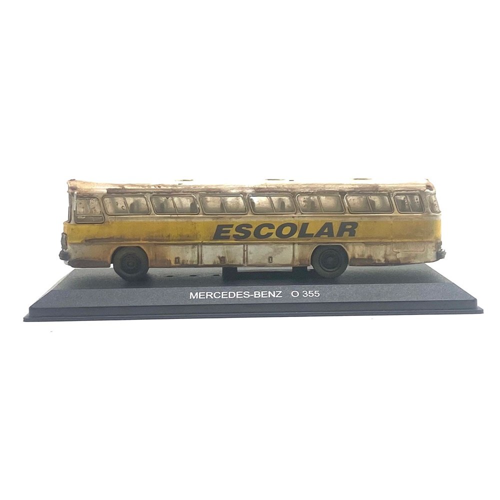Miniatura Ônibus Mercedes Benz Monobloco O 355 "Escolar" - "Customizado ...