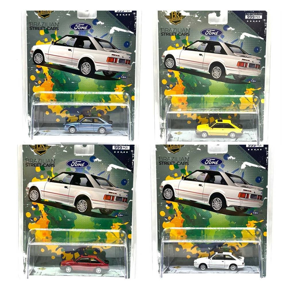 Série Completa 4 Miniaturas Escort XR3 - Series 7 - 1:64 - BR Classics