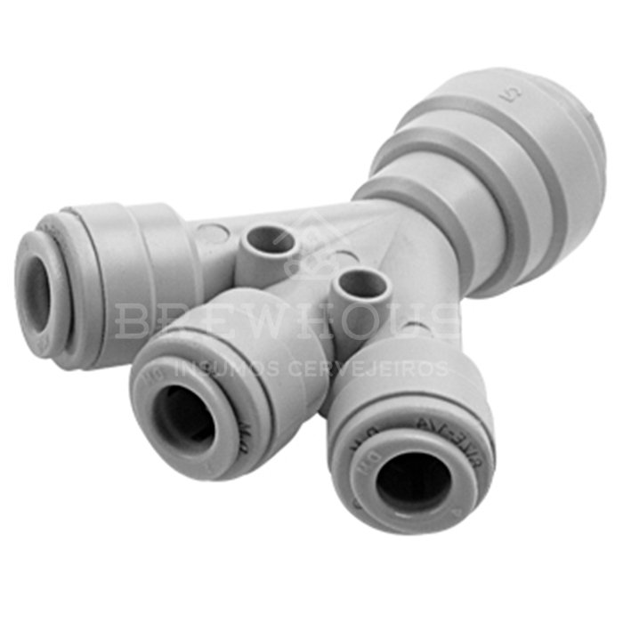 ENGATE RÁPIDO 1/2" x 3 VIAS 3/8" DMfit, Embarrilamento