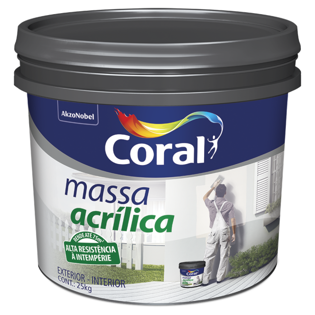 Massa Acrílica Balde 25kg - Coral