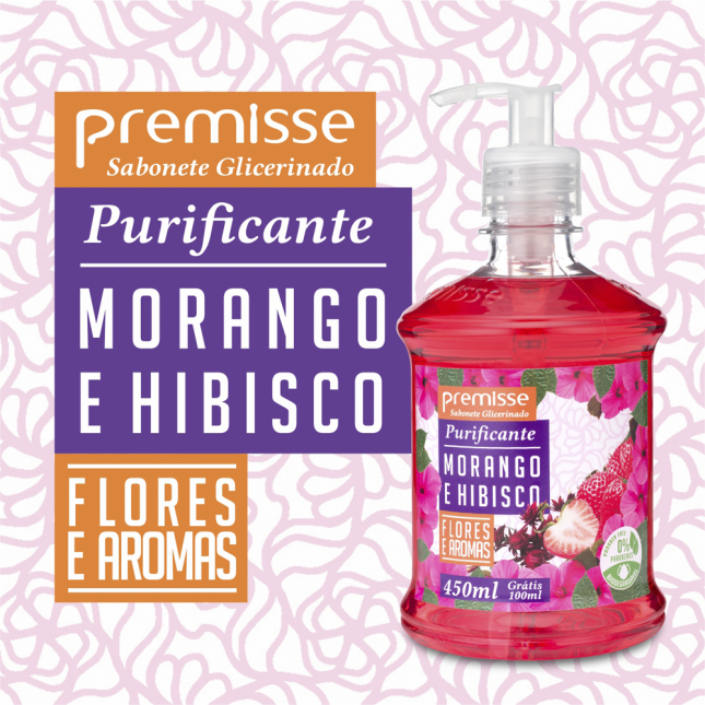 Sabonete Morango e Hibiscus 1l - Premisse