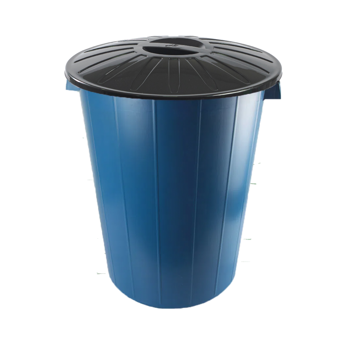 Balde Azul 100l Com Tampa Preto - Top Plast