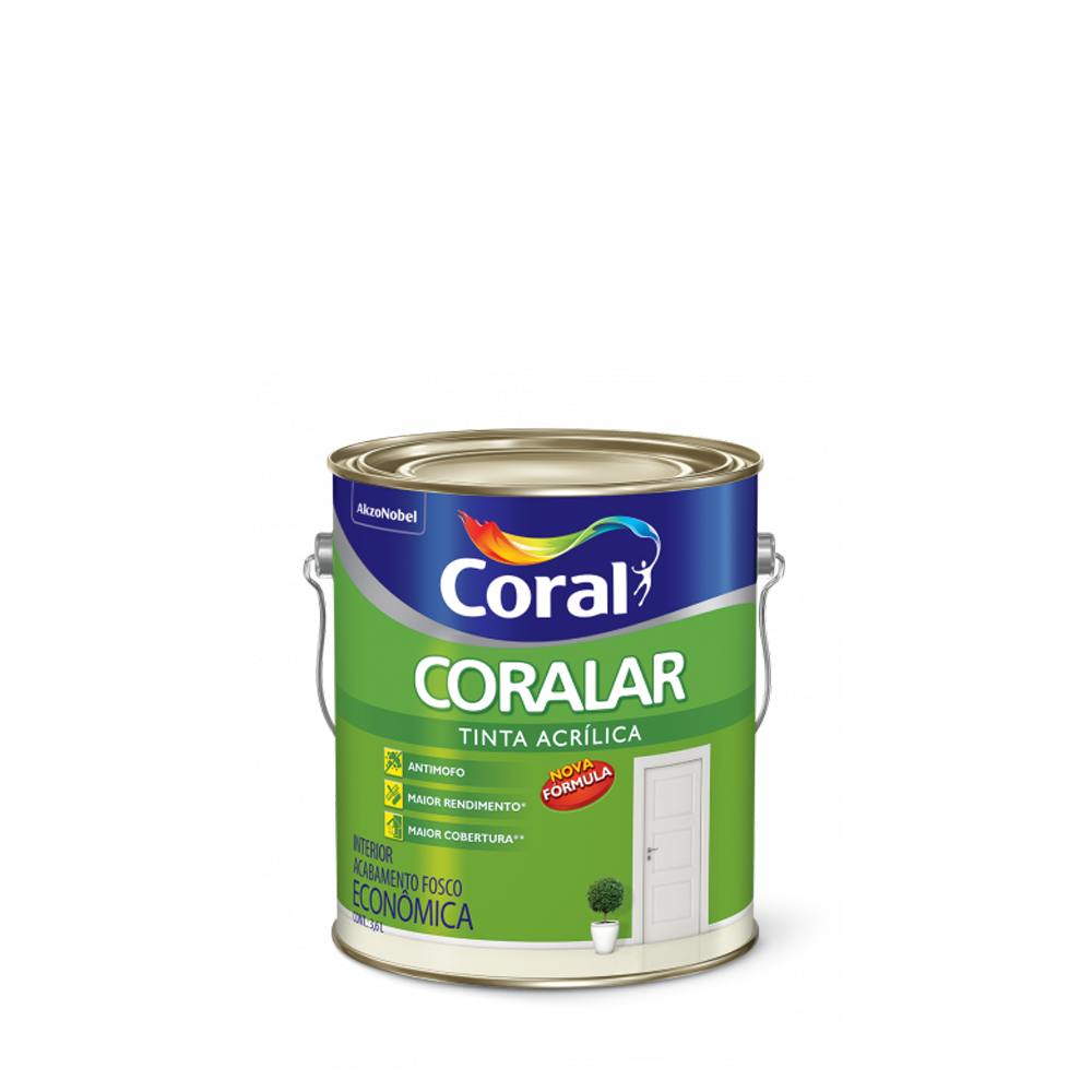 Tinta Acrílica Concreto Fosco Econômica 3,6l - Coralar Coral