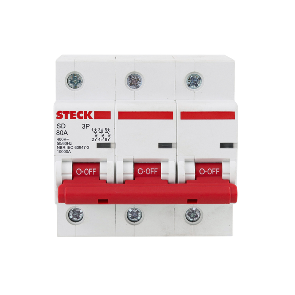 Disjuntor Tripolar 80a Curva c 3p - Steck