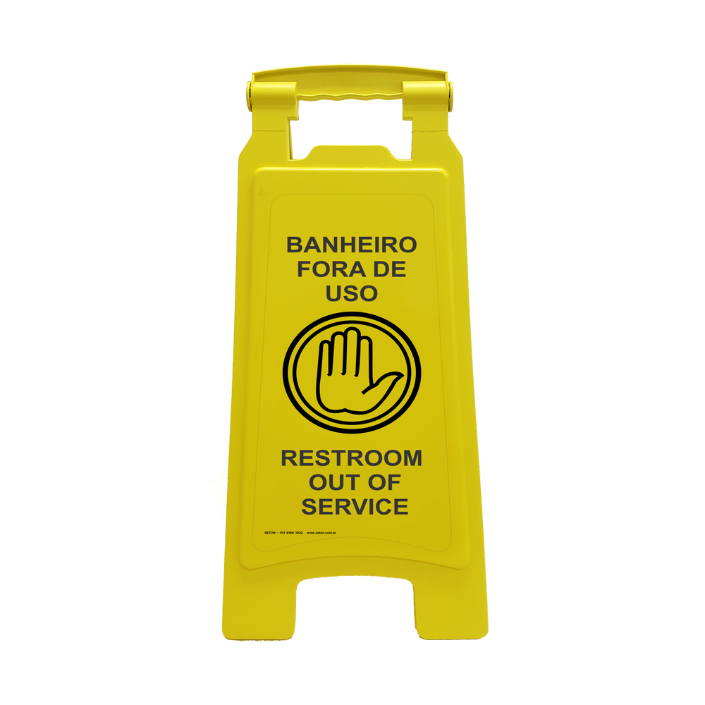 Placa Sinalizacao Fora de Uso Port/ing - Bralimpia