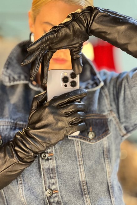 Luva de couro legítimo 25119 Couros do Valleh 10X sem juros