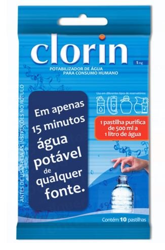 Comprar Clorin Potabilizador de Agua para Consumo Humano com 10 Pastlhas (1und) - Bioclor