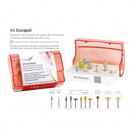 KIT DURAPOL POLIMENTO E ACABAMENTO - AMERICAN BURRS