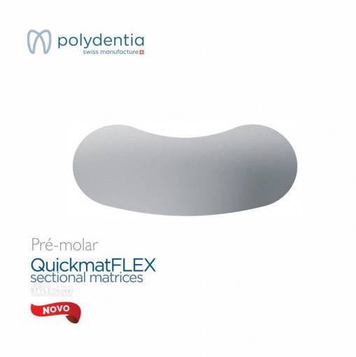 MATRIZ SECCIONAL TITANIO QUICKMATFLEX PRÉ-MOLAR REFIL 50 PCS - QUINELATO/POLYDENTIA