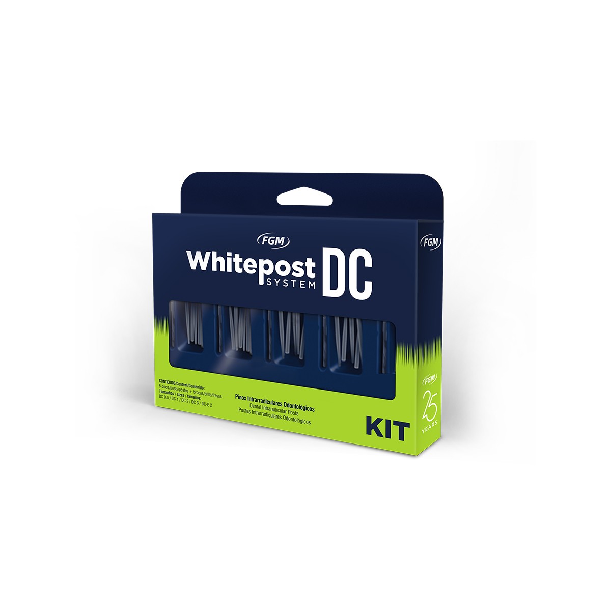 KIT COMPLETO PINO FIBRA VIDRO WHITEPOST SYSTEM DC, 25 PINOS + 5 BROCAS ...