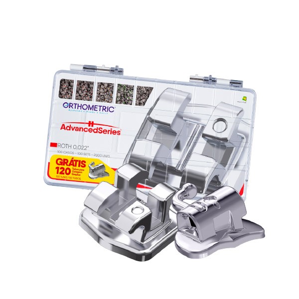 KIT DE BRAQUETES ROTH ADVANCED SLOT 0,022 100 CASOS+ 120 TUBOS SIMPLES ...