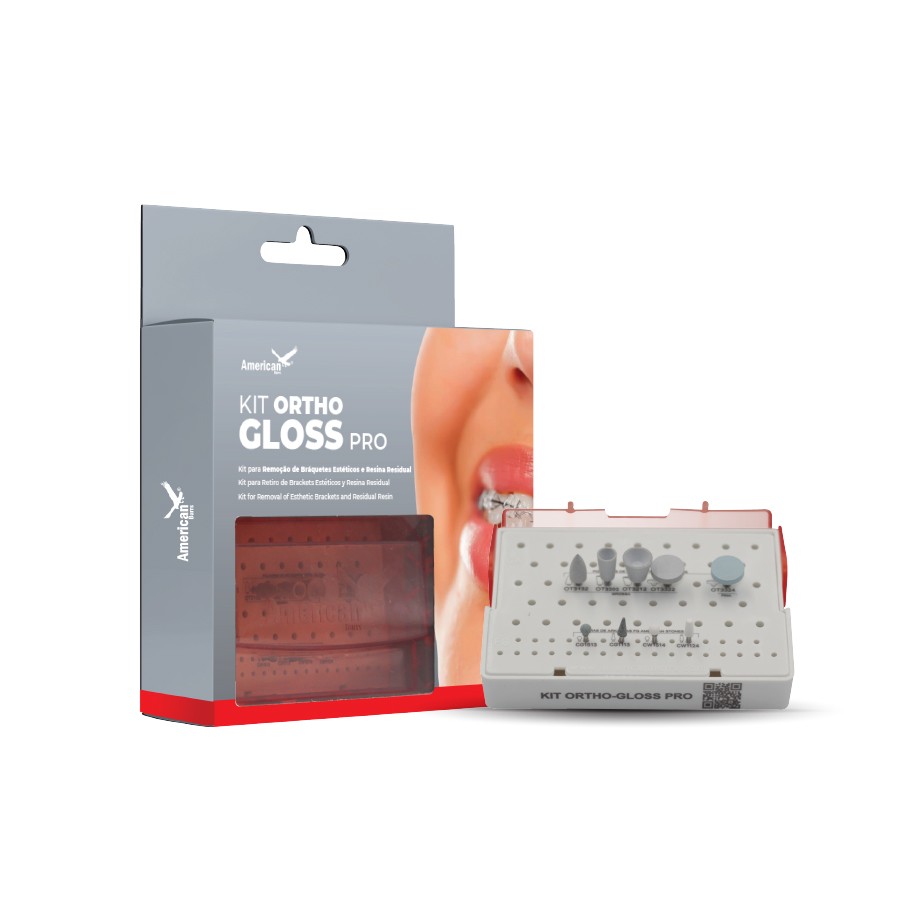 KIT ORTHO GLOSS PRO ORTODONTIA - AMERICAN BURRS