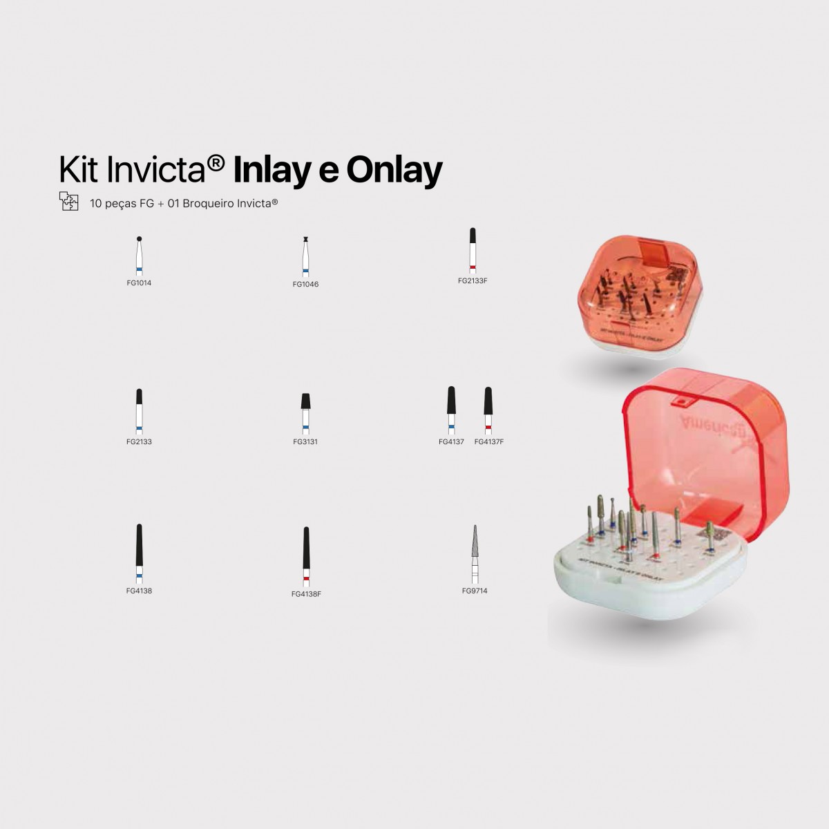 KIT INVICTA INLAY E ONLAY - AMERICAN BURRS
